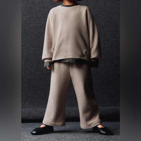 Zara | Matching Sets | Nwt Zara Kids Soft Touch Taupe Wide Leg Matching ...